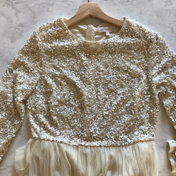 ASOS | Dresses | Maya Deluxe Long Sleeve Maxi Tulle Bridesmaid Dress Us ...